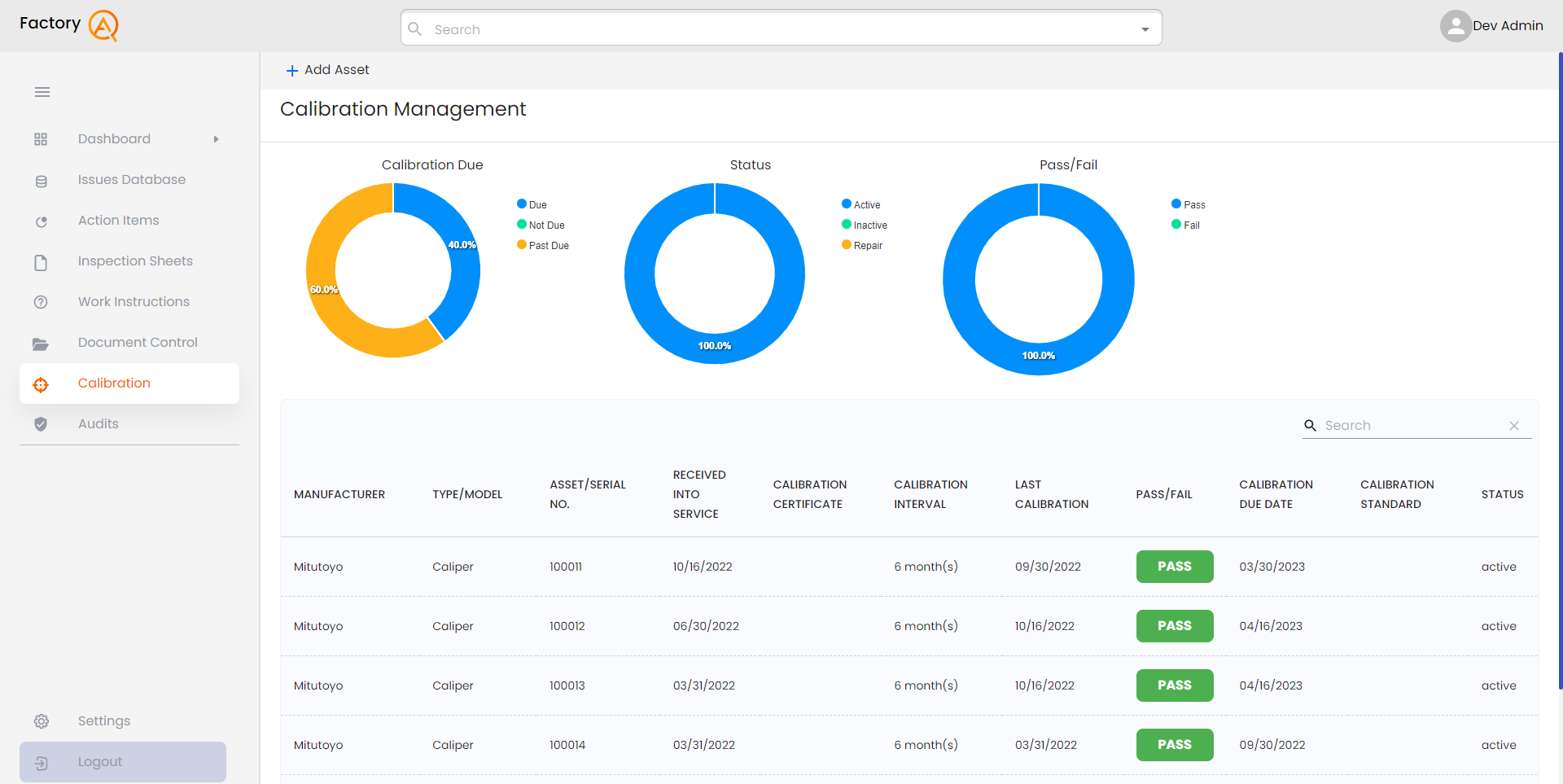 Calibration Management Factoryqa